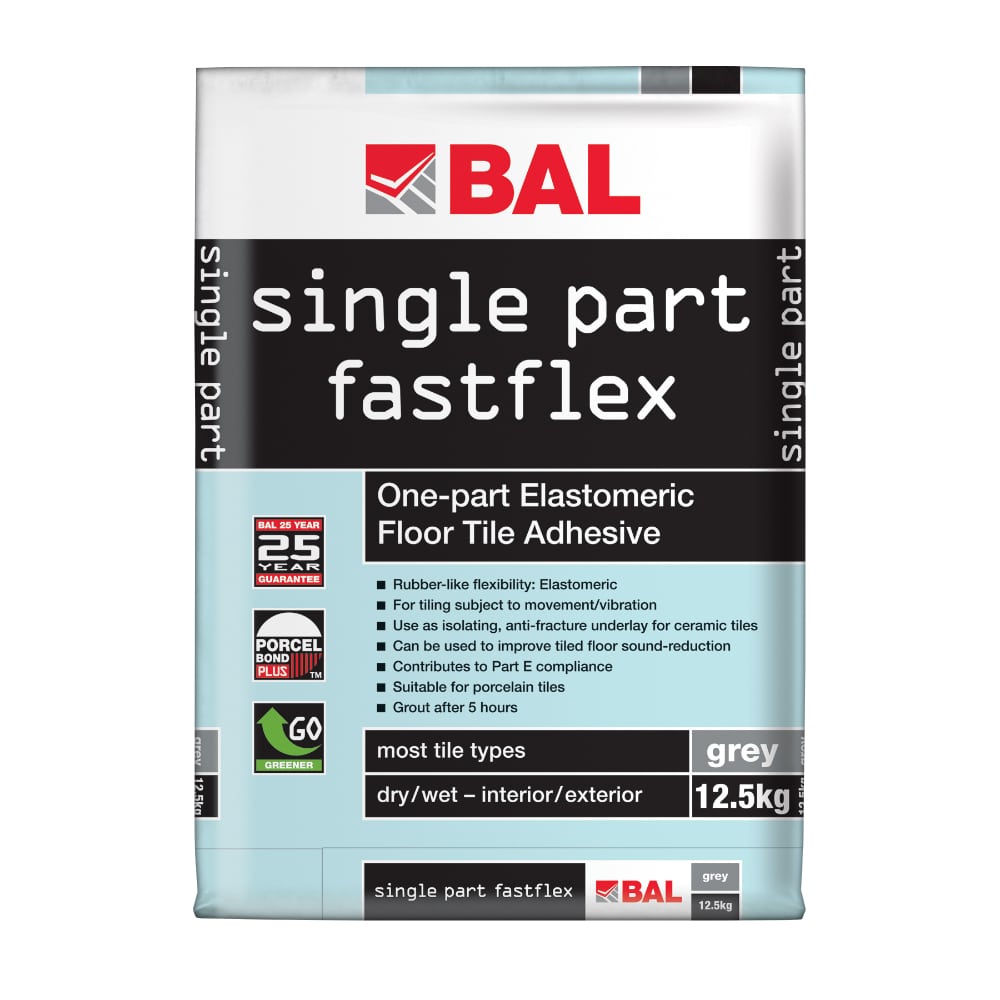 Single Part Fast Flex Tile Adhesive Grey 12.5kg | Tile & Stone Gallery ...