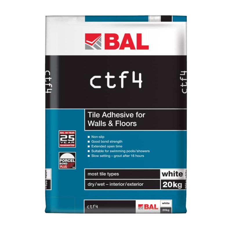 CTF4 Tile Adhesive White 20kg | Tile & Stone Gallery - Ceramic & Porcelain Tile Showrooms